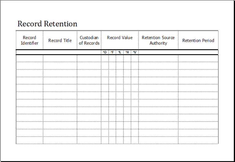 What is a Record Keeping Policy?
