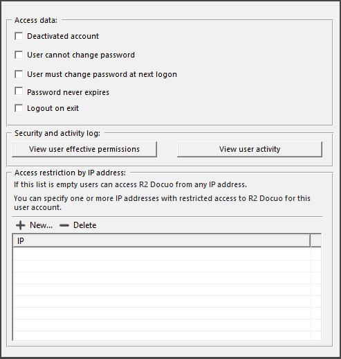 How to configure a Document Management Software security - R2 Docuo